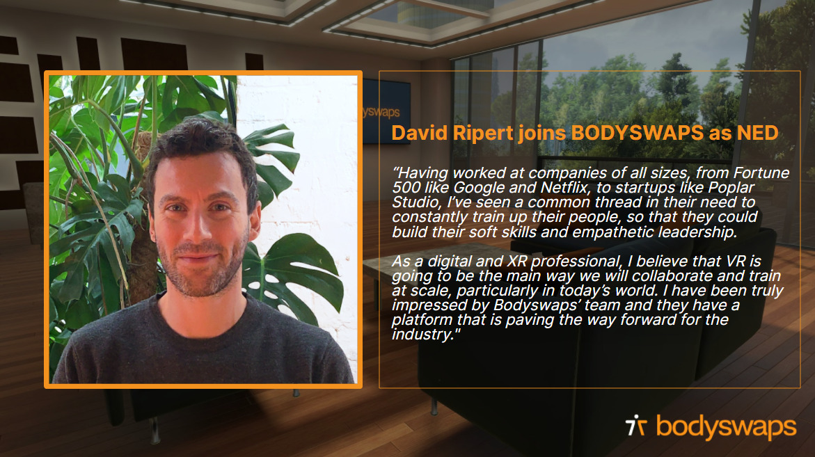 David Ripert joins Bodyswaps as non-exec director